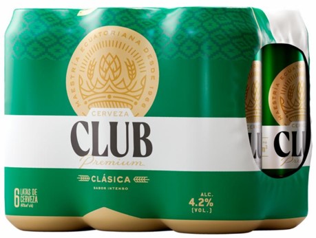 CERVEZA CLUB PREMIUM CLASICA SIX PACK LATA - Sihai Market