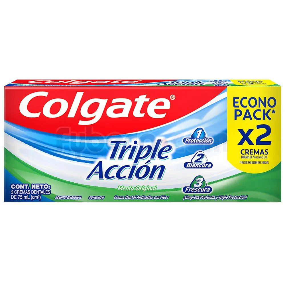 PASTA DENTAL COLGATE TRIPLE ACCION ECONO PACK X2 - Sihai Market